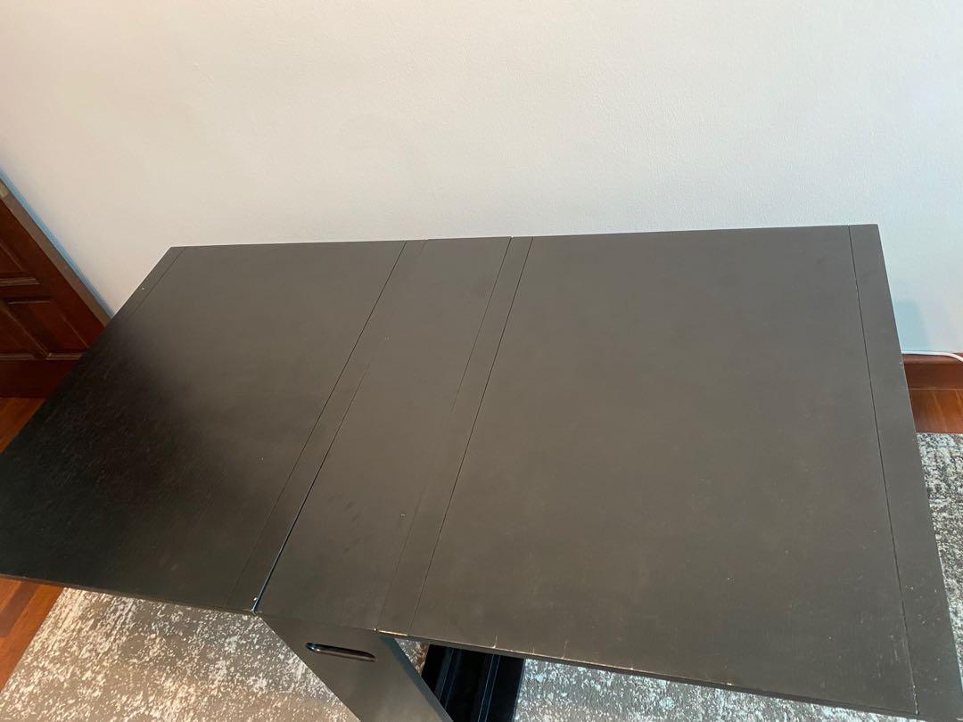 Crate and Barrel Gateleg Dropleaf Fold Away Table, Furniture & Home ...