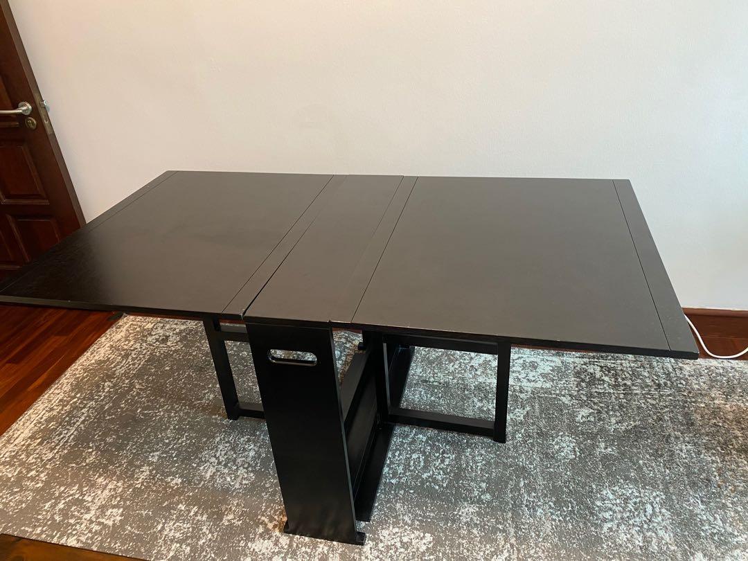Crate and Barrel Gateleg Dropleaf Fold Away Table, Furniture & Home ...