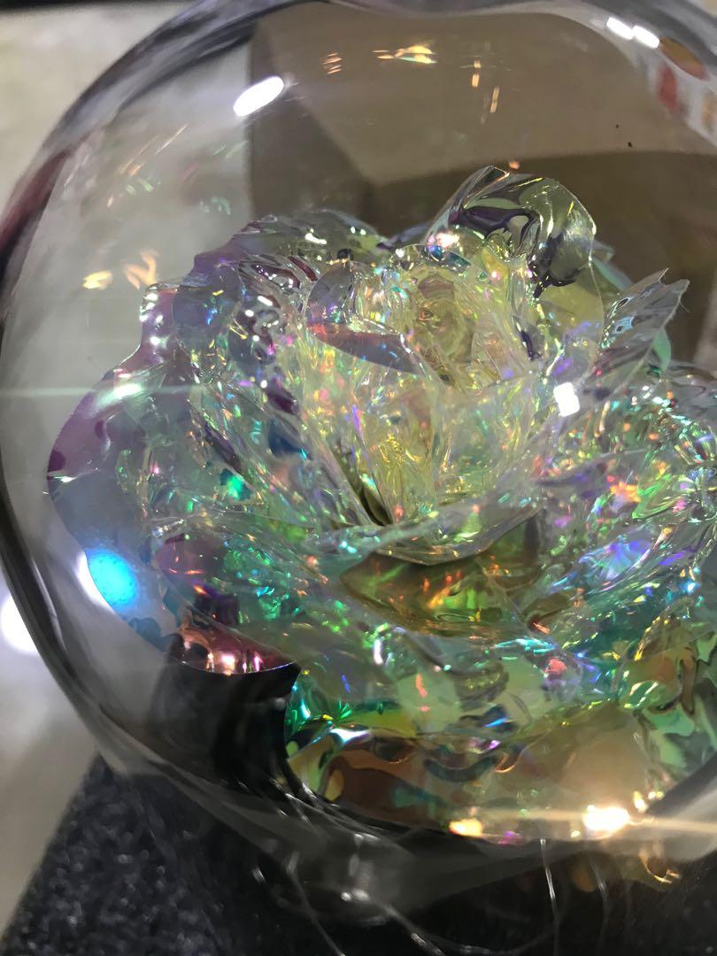Crystal Sparkling Galaxy Rose Beauty and The Beast Rose | Enchanted LED ...