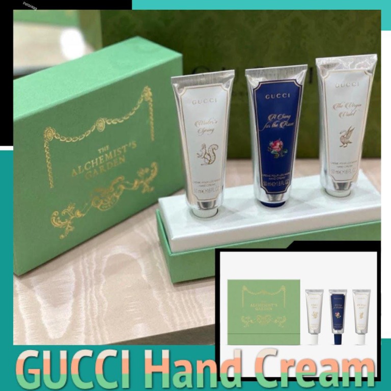 GUCCI Hand Cream 50mlx3 Gift Set, 美容＆個人護理, 沐浴＆身體護理, 沐浴及身體護理 - 身體護理 ...