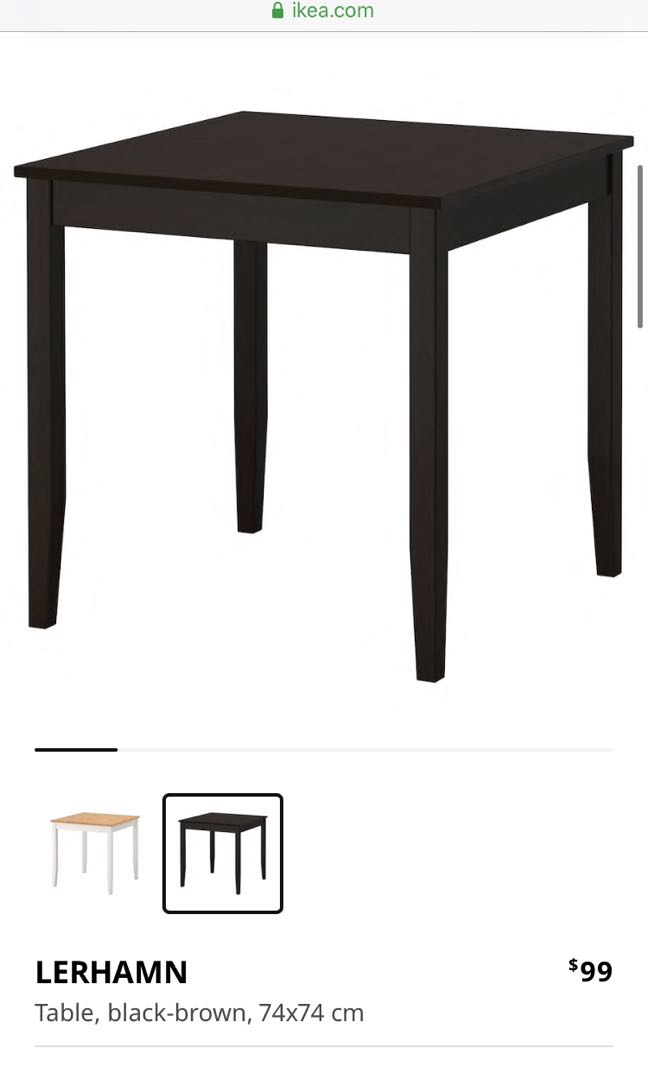 Ikea Lerhamn dining table 74x74 kitchen, Furniture & Home Living ...