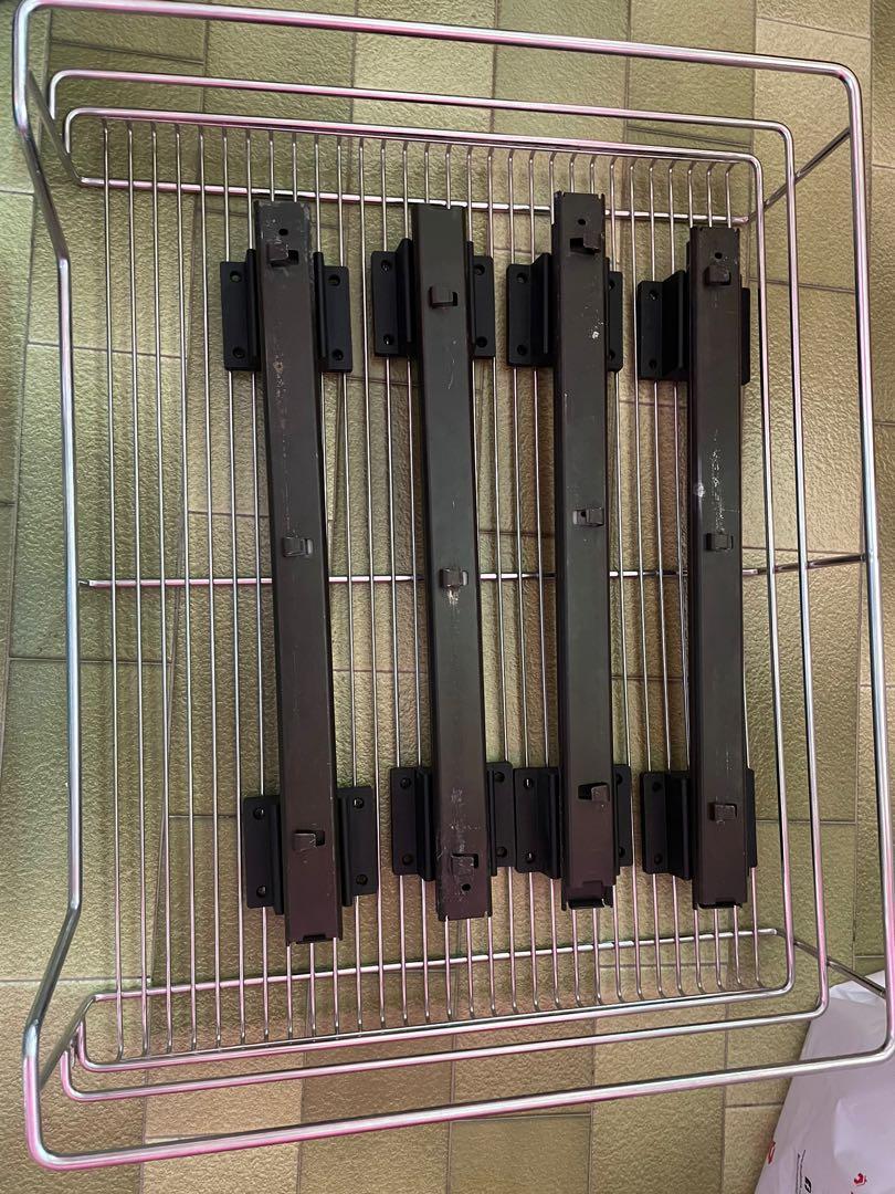 Kitchen stainless steel sliding rack, Furniture & Home Living ...