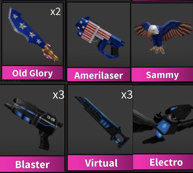 mm2 weapons, Video Gaming, Gaming Accessories, Virtual Reality on Carousell