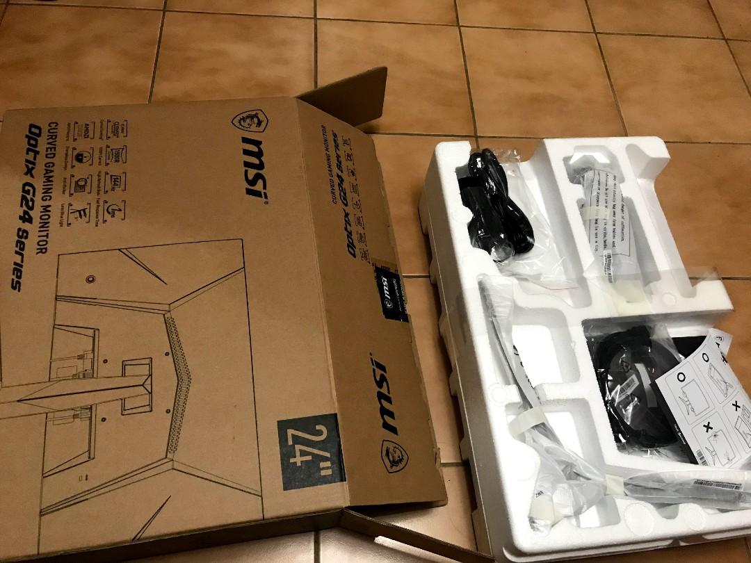 MSI OPTIX G24 SERIES curved gaming monitor, Computers & Tech, Parts ...