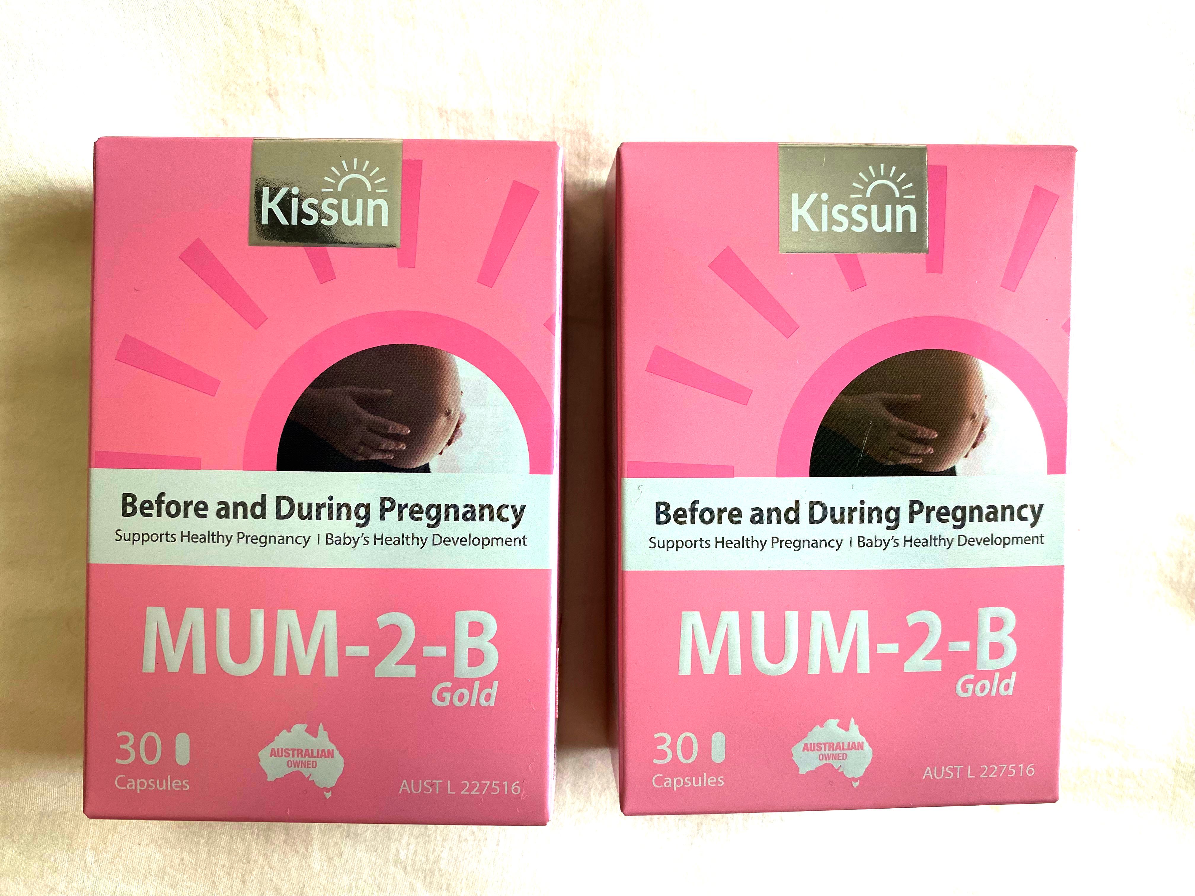 Mum-2-B Gold Pregnancy Supplements with DHA and Omega-3, Health ...