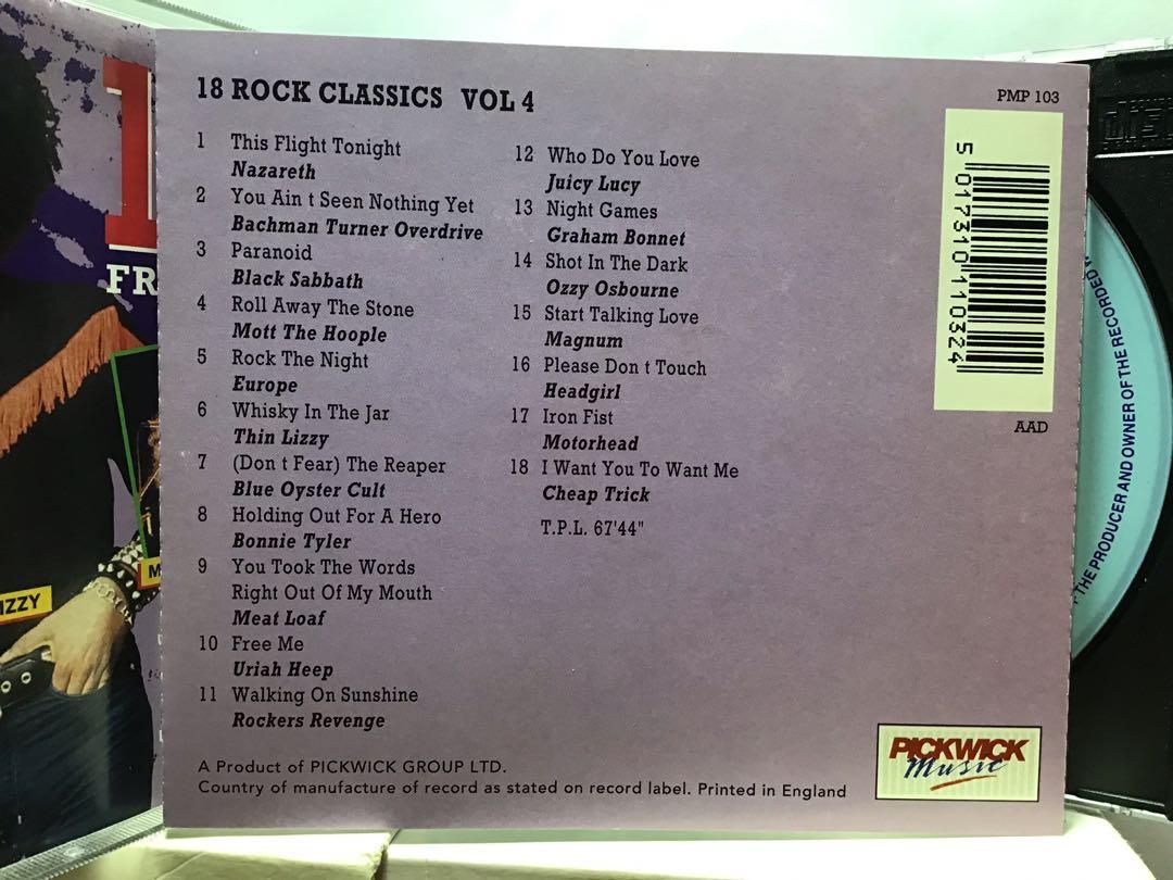 CD Rock Classics from 70s 80s - Motorhead Ozzy Osbourne Black Sabbath ...