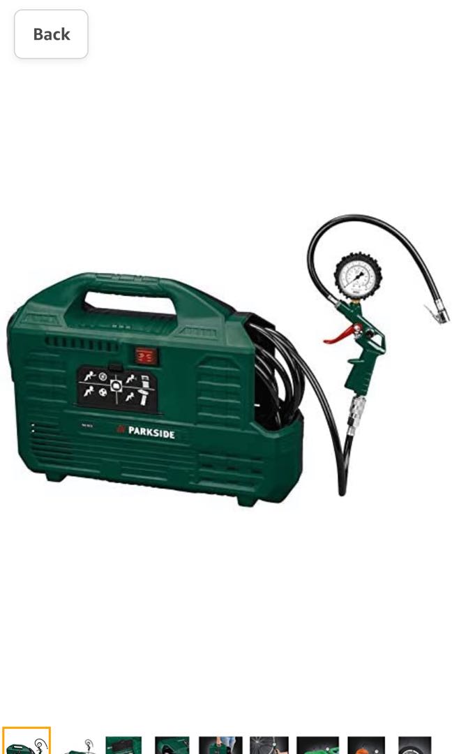 Parkside® Compressor PKZ 180 C5 Mobile Handy Compressor, Car ...