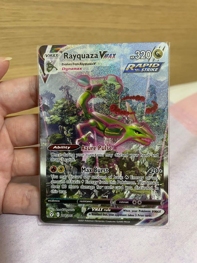 Rayquaza VMAX Alt Art 218/203, Hobbies & Toys, Toys & Games on Carousell