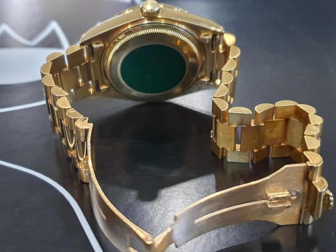 ROLEX SOLID GOLD WITH DIAMONDS BREZEL!!! DAY DATE COMPUTER DIAL MODEL ...