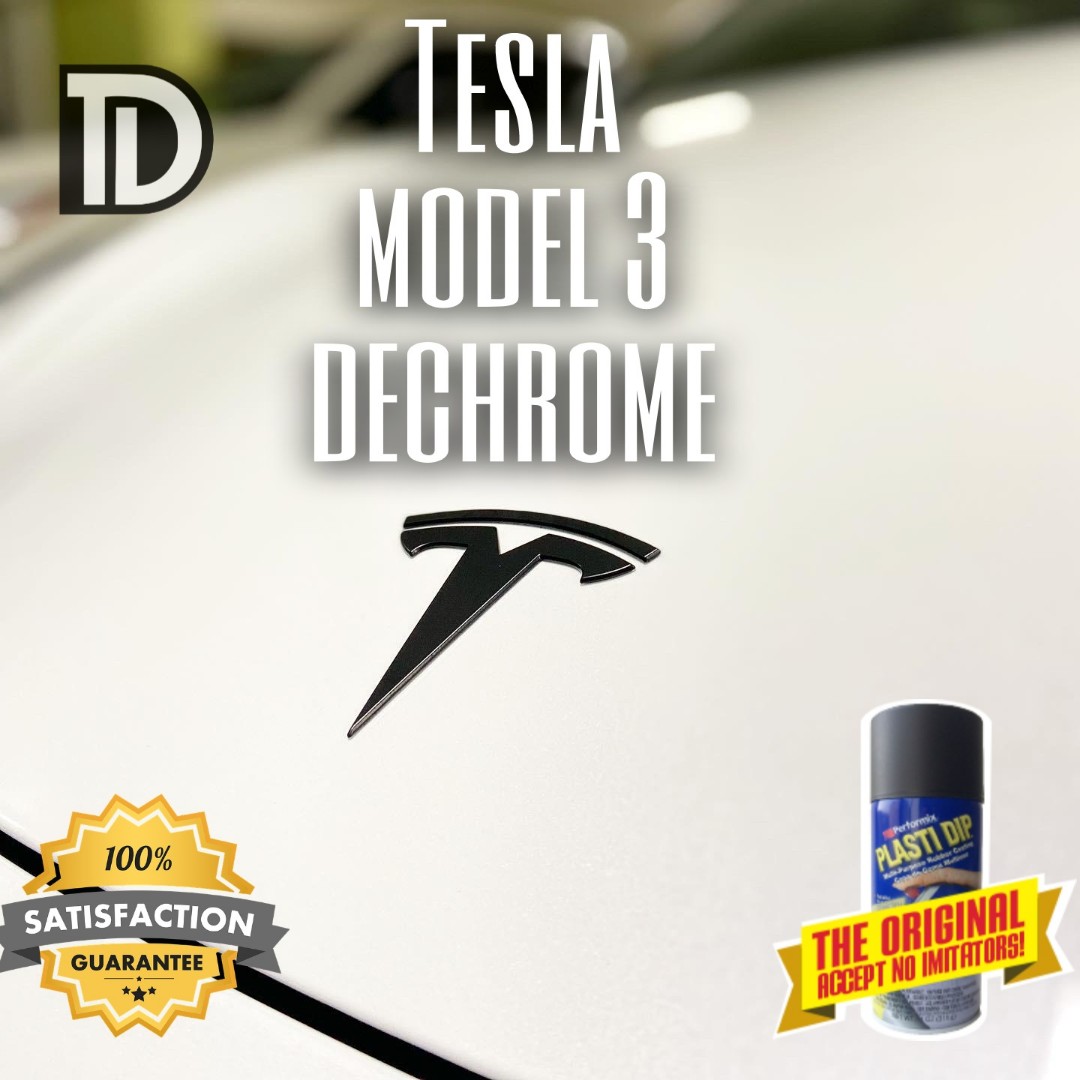 Tesla 3 Dechrome Tesla Model 3 Plastidip Tesla Coating Rubber ...