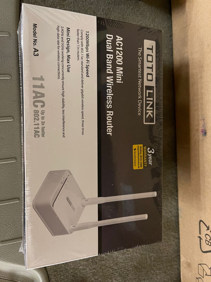 Toto Link router A3 AC1200, 電腦＆科技, 電腦周邊及配件, Wifi及上網相關產品 - Carousell