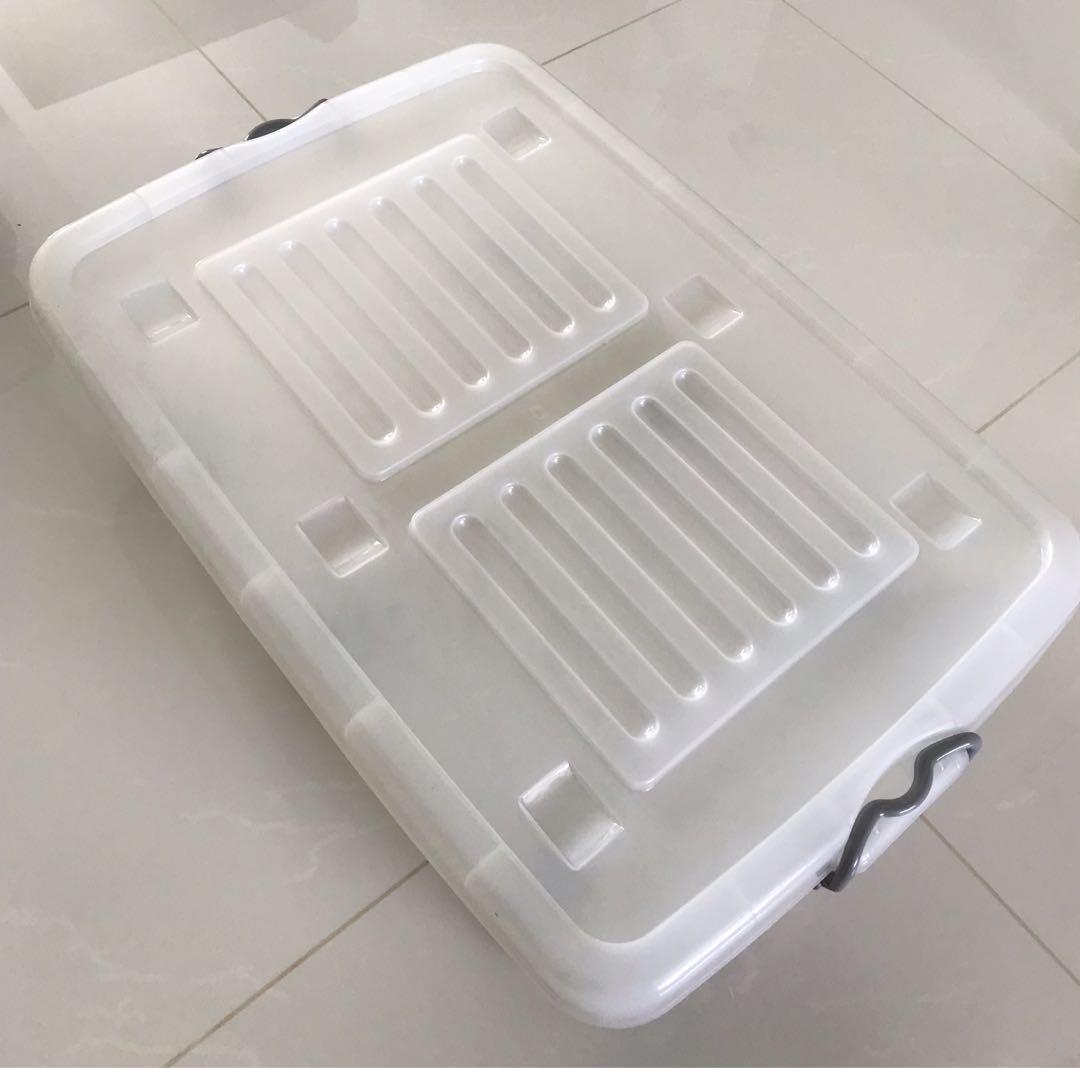 Toyogo Storage Box with wheels, Furniture & Home Living, Home ...