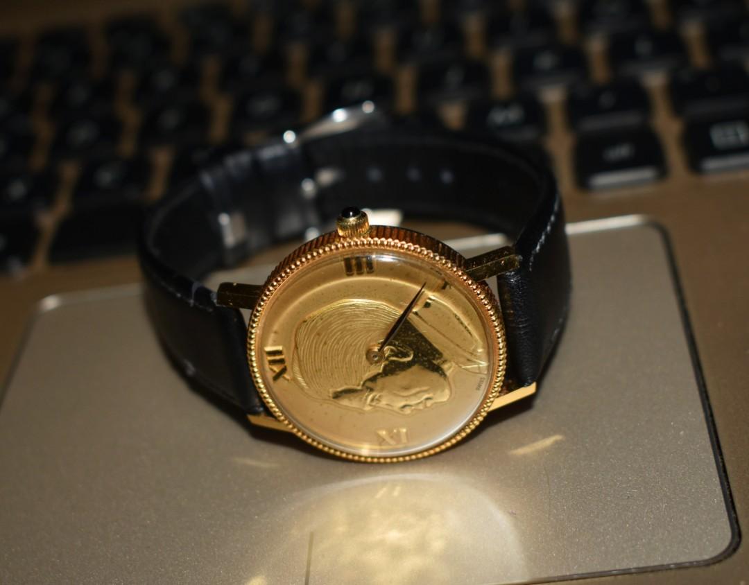 vintage rare genuine president ferdinand marcos gold coin watch, Men's ...