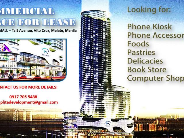 Commercial Space in R square Mall, For Lease Malate Manila, Property ...