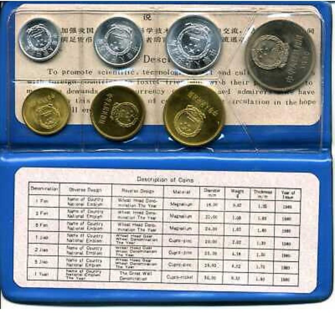1980 China coin set, Hobbies & Toys, Memorabilia & Collectibles ...