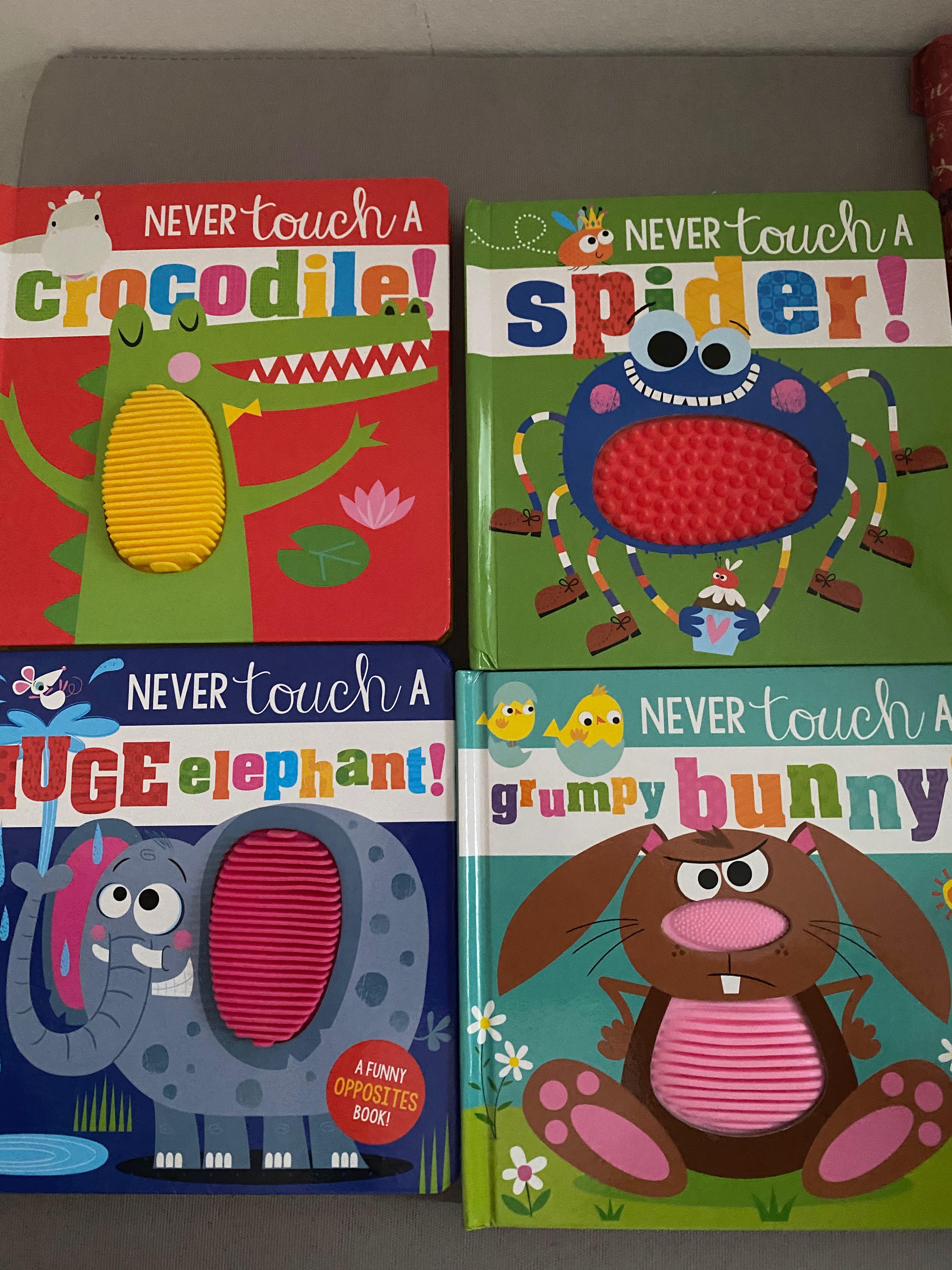 4 books in a bundle ! ( Never touch a crocodile & elephant & bunny ...