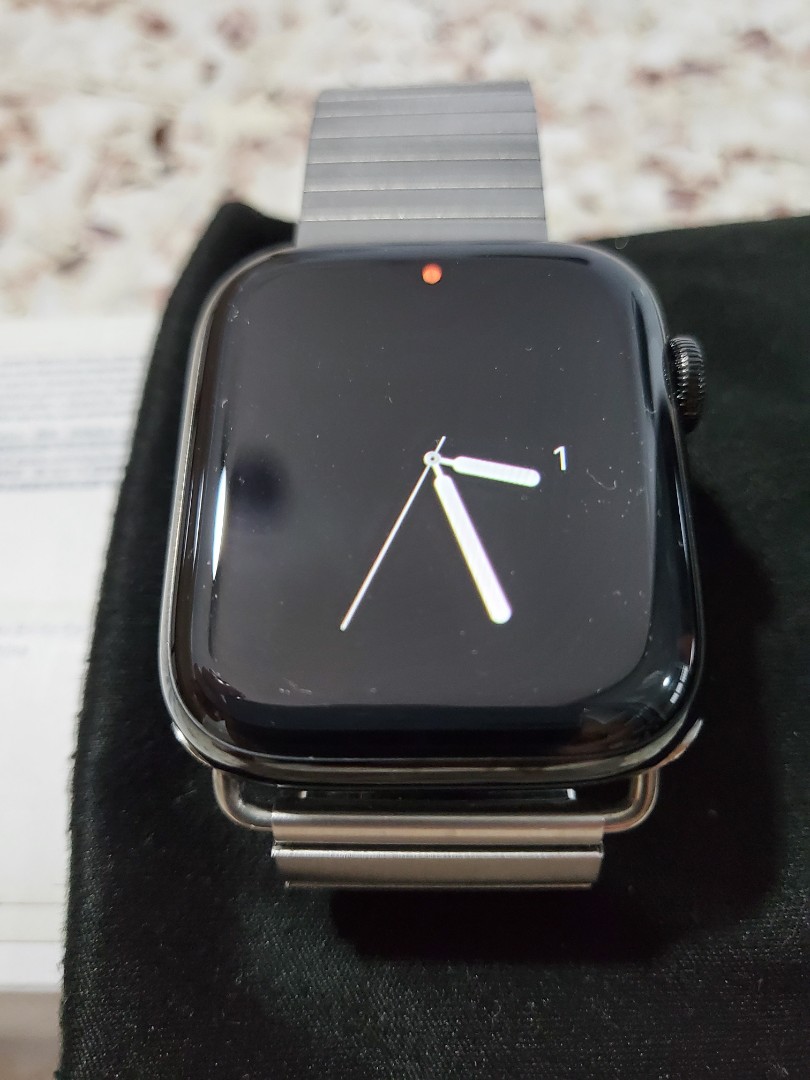 Apple watch stainless SPACE BLACK Steel 44mm cell GPS series 5, Mobile ...