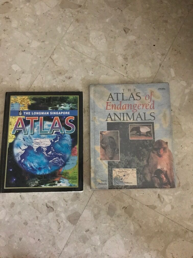 Atlas of endangered animals and Singapore atlas, Hobbies & Toys, Books ...