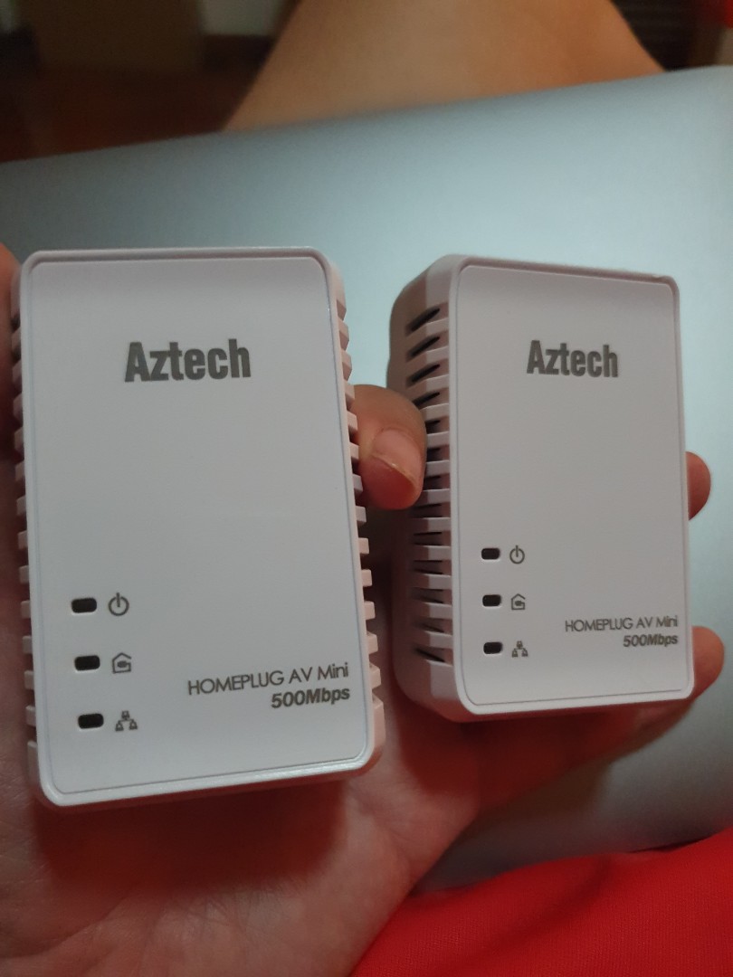 Aztech Homeplug AV Mini 500Mbps x 2, Computers & Tech, Parts ...