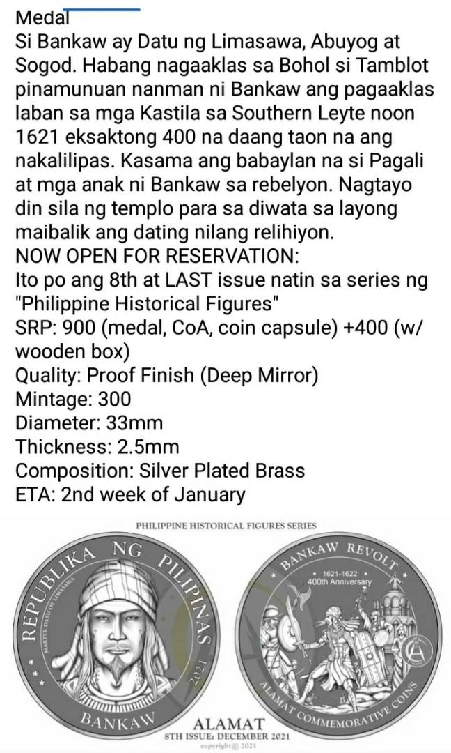 Bankaw datu of limasawa silver plated, Hobbies & Toys, Memorabilia ...