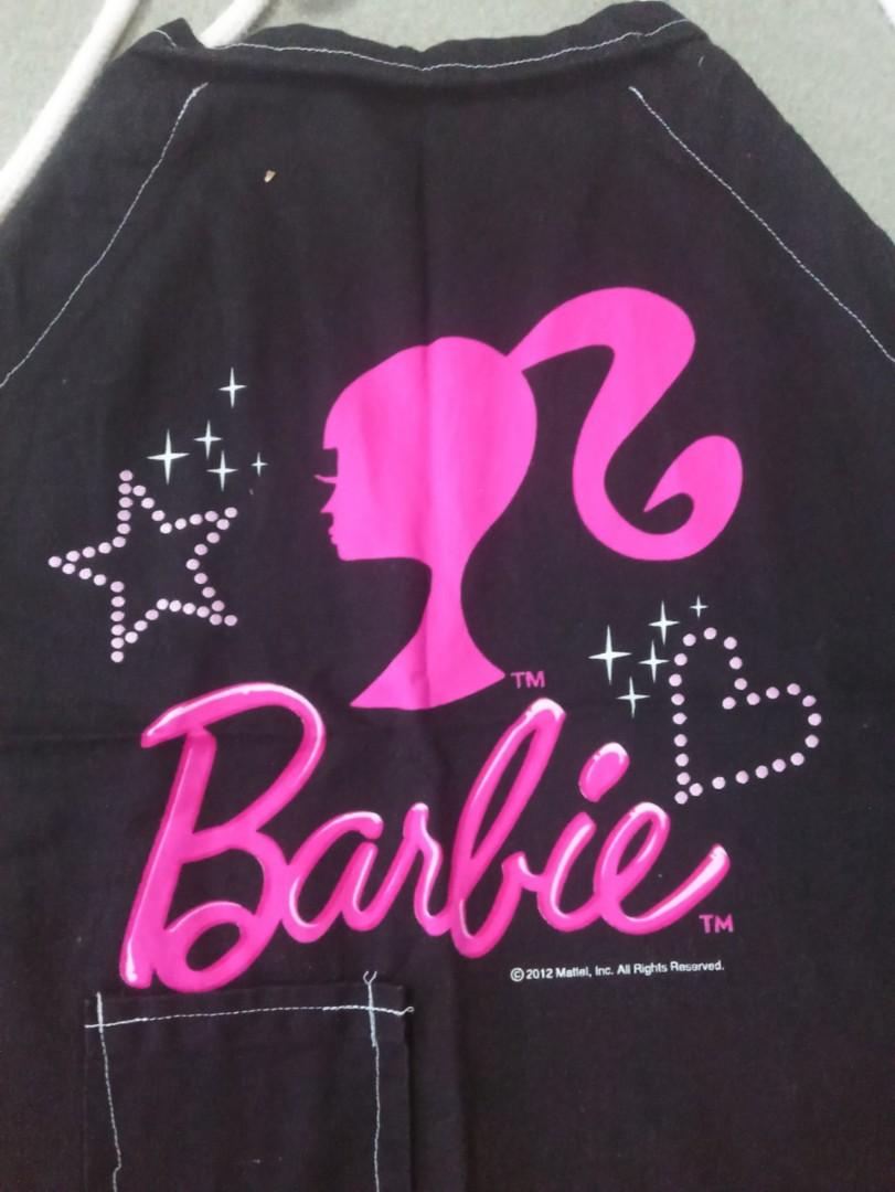 Barbie Black Pink Apron., Babies & Kids, Babies & Kids Fashion on Carousell