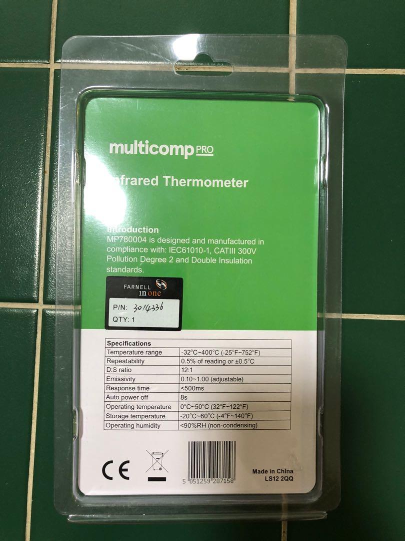[BRAND NEW] Multicomp Pro Infrared Thermometer, Health & Nutrition ...