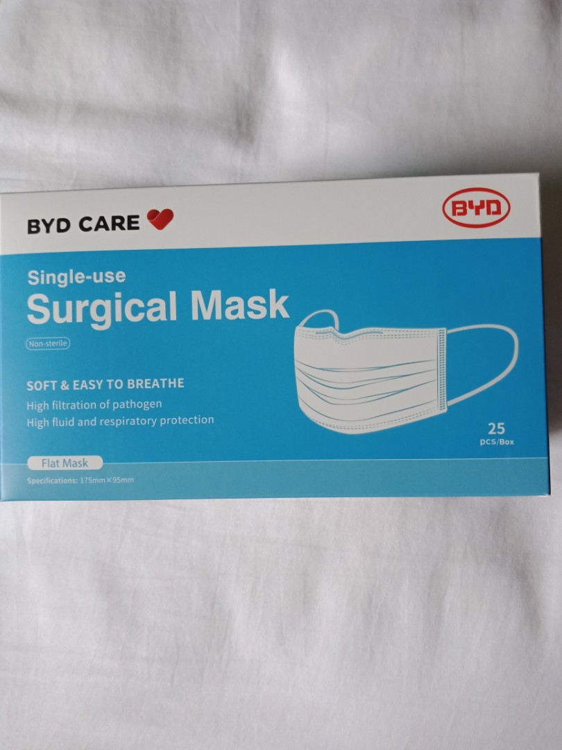 BYD Face Mask, Health & Nutrition, Face Masks & Face Shields on Carousell