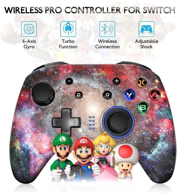 [C4048] REDSTORM Wireless Controller for Nintendo Switch, 6-Axis Dual-Motor Vibration Support ...