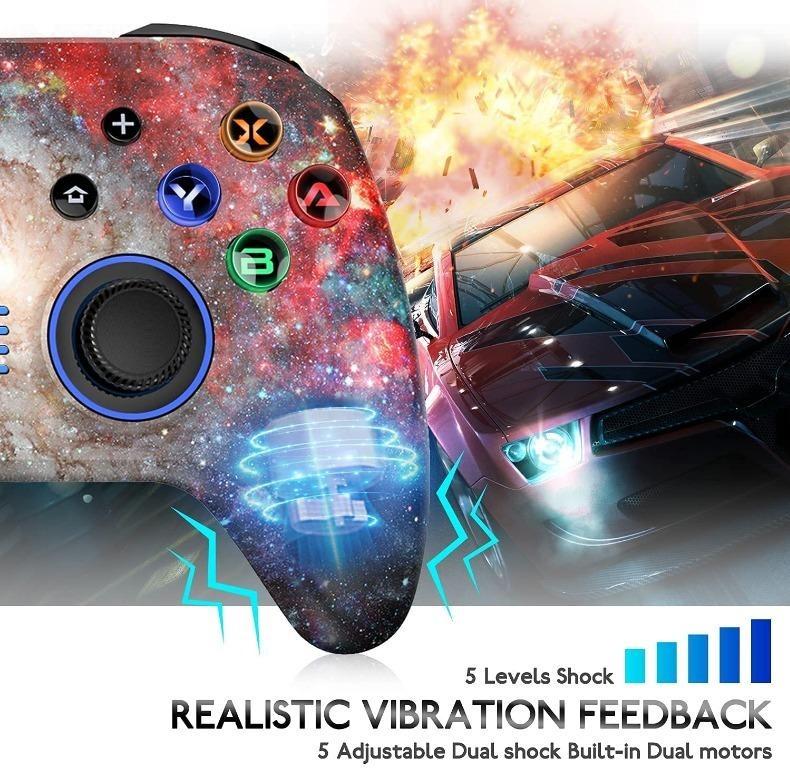 [C4048] REDSTORM Wireless Controller for Nintendo Switch, 6-Axis Dual-Motor Vibration Support ...