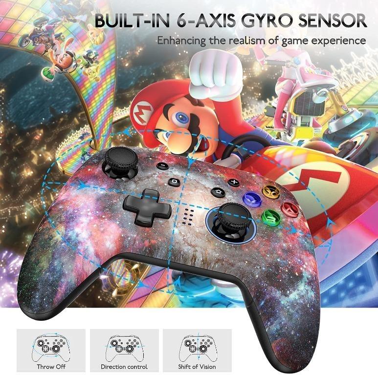 [C4048] REDSTORM Wireless Controller for Nintendo Switch, 6-Axis Dual-Motor Vibration Support ...