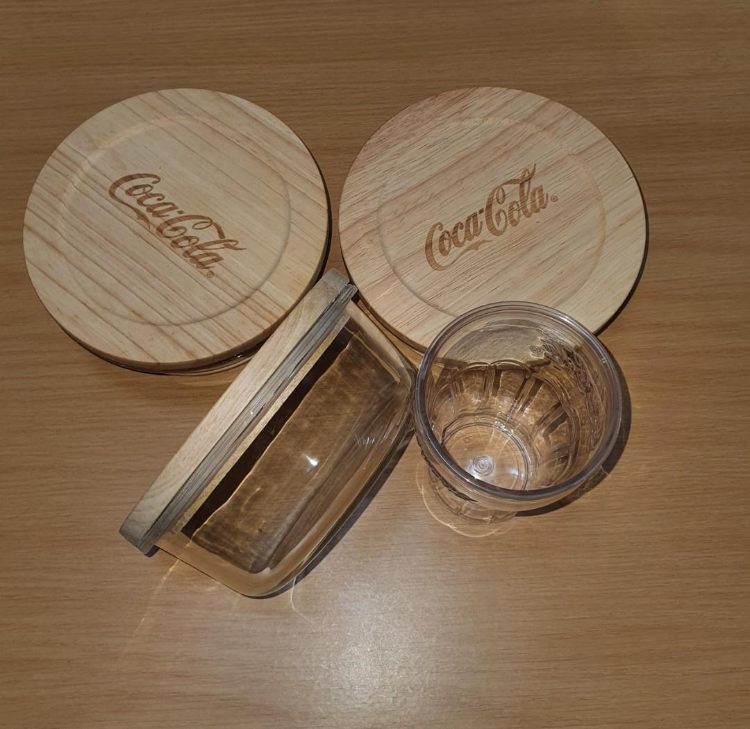 Coke glass containers and plastic tumblers, Furniture & Home Living ...