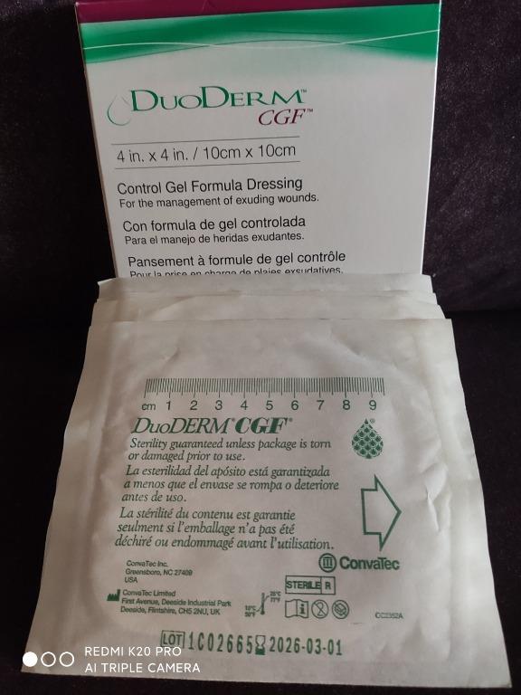 Convatec Duoderm CGF Wound Dressing - 4x4inch/10cm x 10cm, Health ...