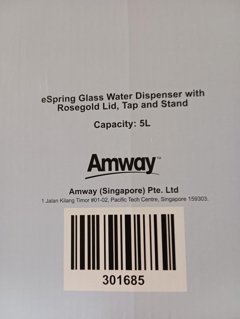 eSpring glass water dispenser in rose gold 5L, TV & Home Appliances ...