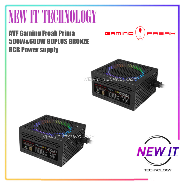 Gaming Freak Prima GFP RB500 500W / RB600 600W 80PLUS BRONZE PC Desktop ...