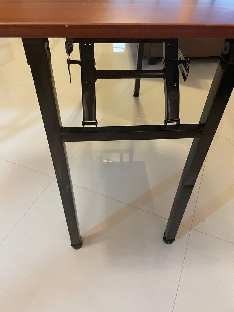 GS Foldable Table (Wood colour), Furniture & Home Living, Furniture ...