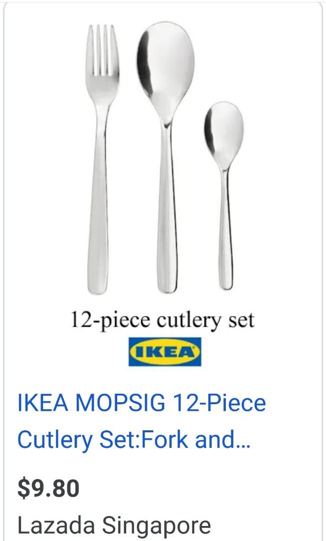 IKEA Mopsig Cutlery set 9x, Furniture & Home Living, Kitchenware ...