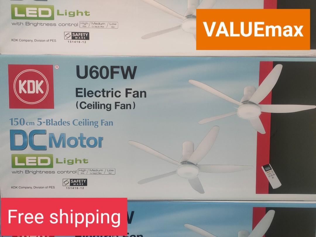 KDK ceiling fan U60FW, Furniture & Home Living, Lighting & Fans, Fans ...