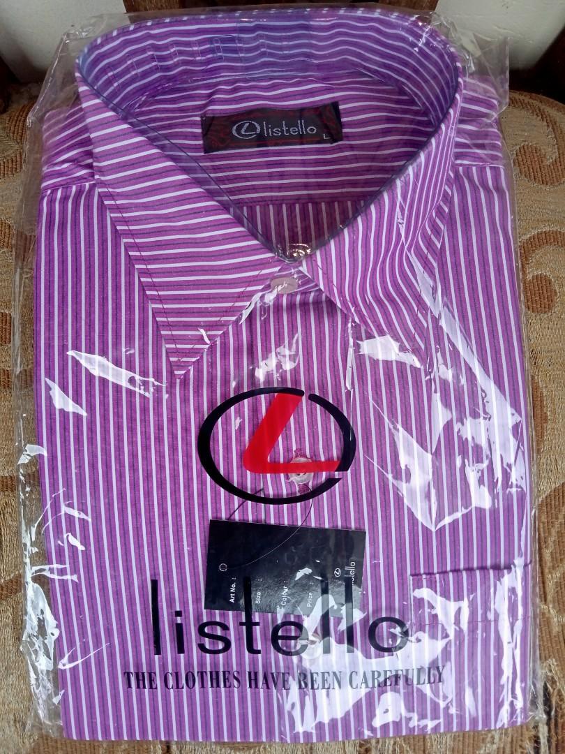 KEMEJA PRIA MERK LISTELLO., Fesyen Pria, Pakaian , Atasan di Carousell