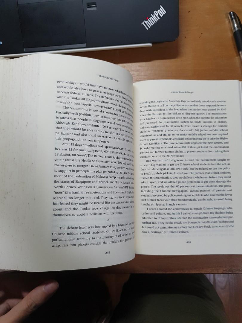 Lee Kuan Yew LKY memoirs: 回忆录, The Singapore Story, Hobbies & Toys ...