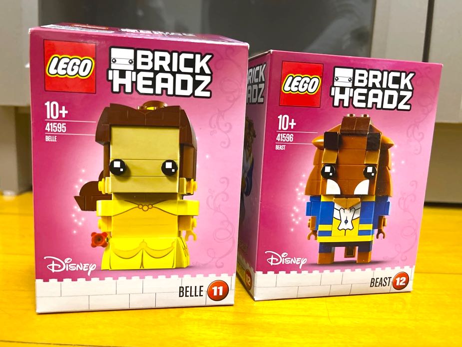 LEGO DISNEY BRICK HEADZ 41595 BELLE 41596 BEAST 樂高 迪士尼 美女與野獸, 興趣及遊戲, 玩具 ...