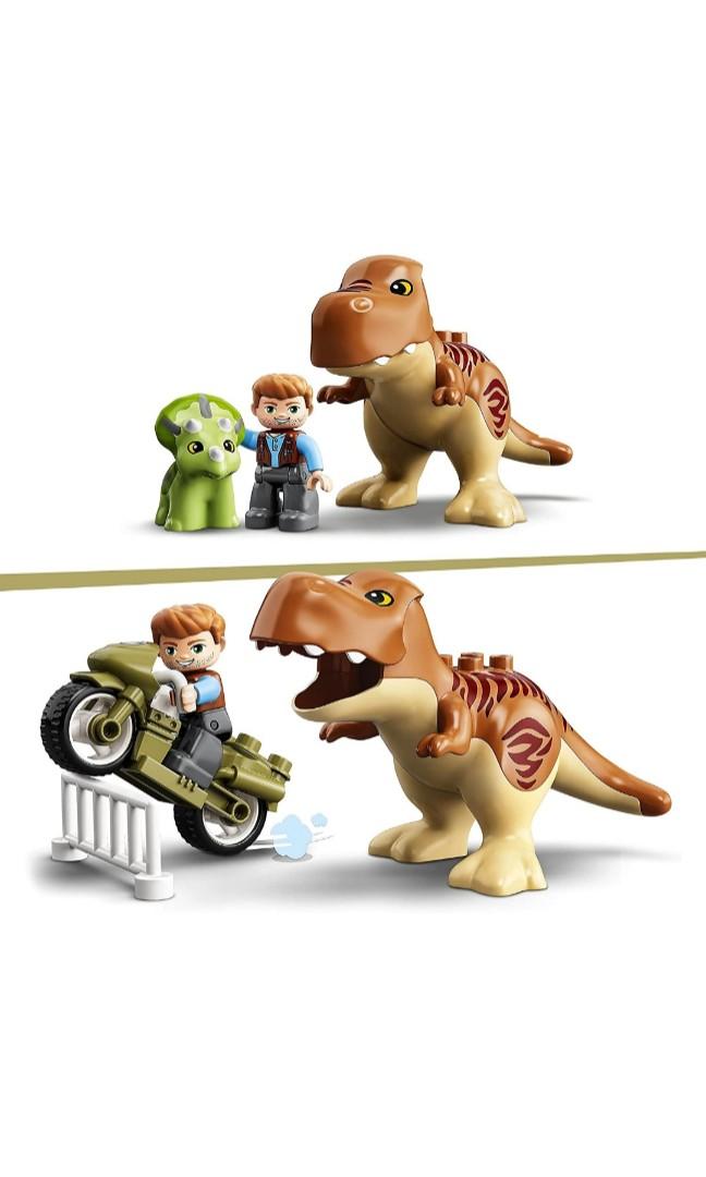 LEGO Duplo Jurassic World T. rex and Triceratops Dinosaur Breakout ...