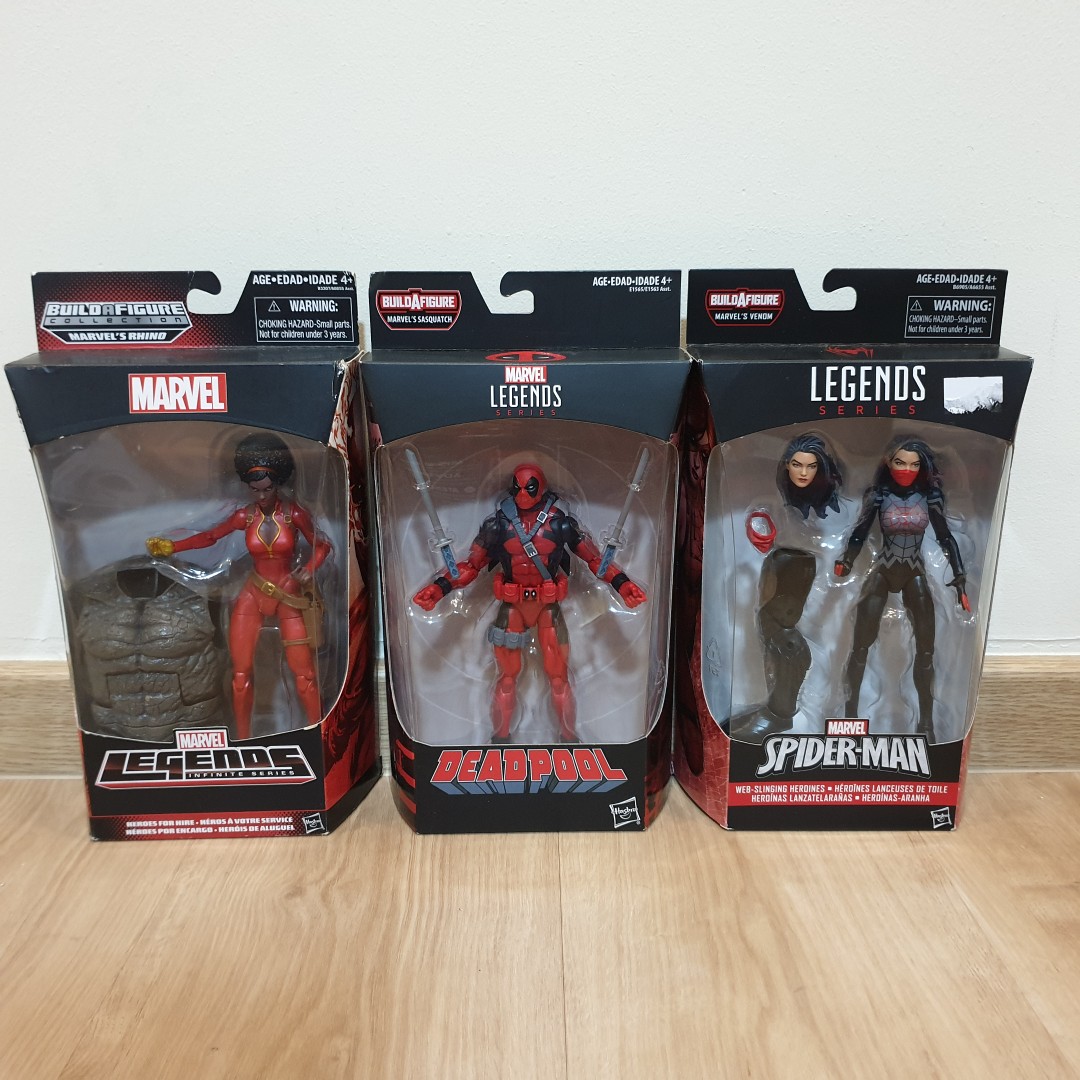 Marvel Legend Series - (1) Misty Knight; (2) Silk; (3) Deadpool ...