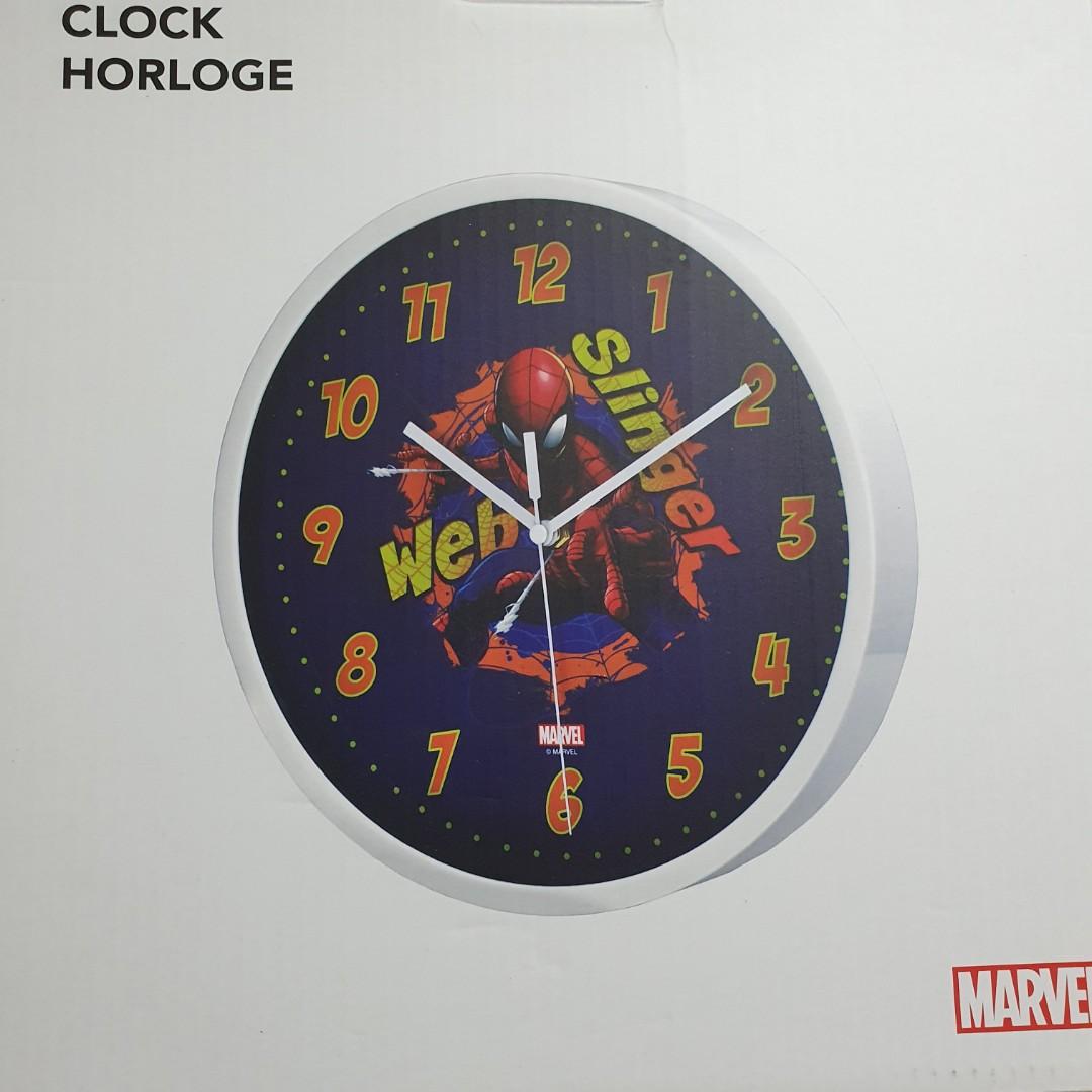 Marvel Spiderman Clock, Furniture & Home Living, Home Decor, Clocks on ...