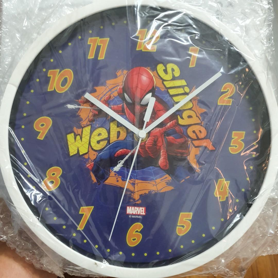 Marvel Spiderman Clock, Furniture & Home Living, Home Decor, Clocks on ...