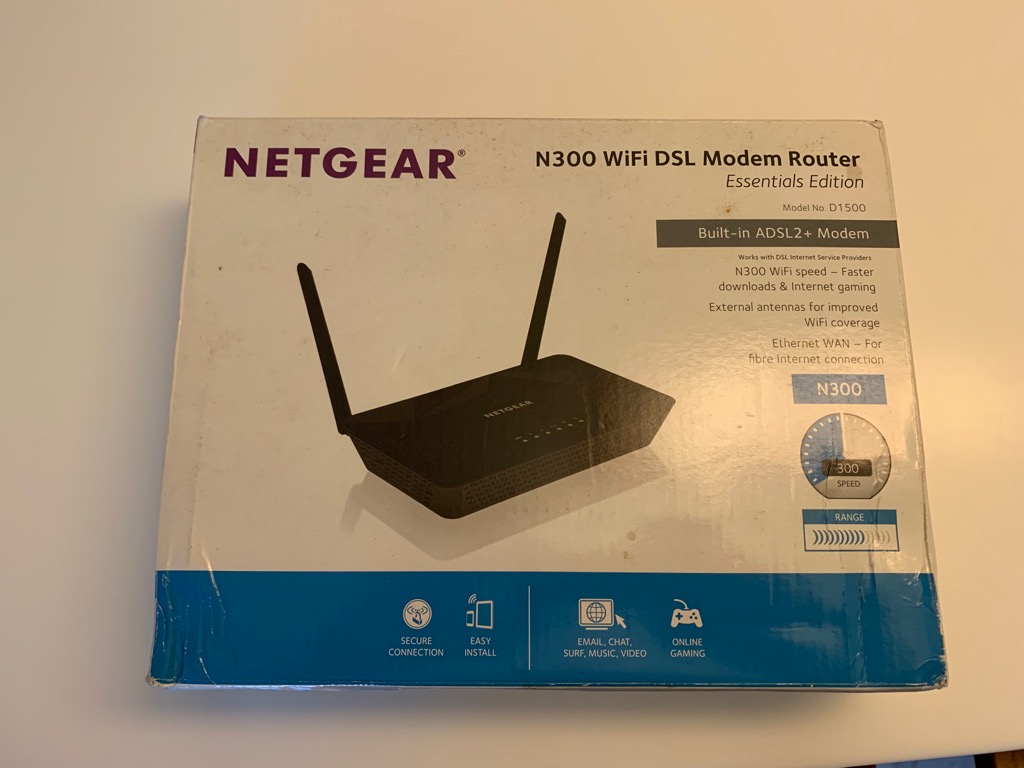 Netgear N300 Wifi DSL Modem Router - New packed condition, Computers ...