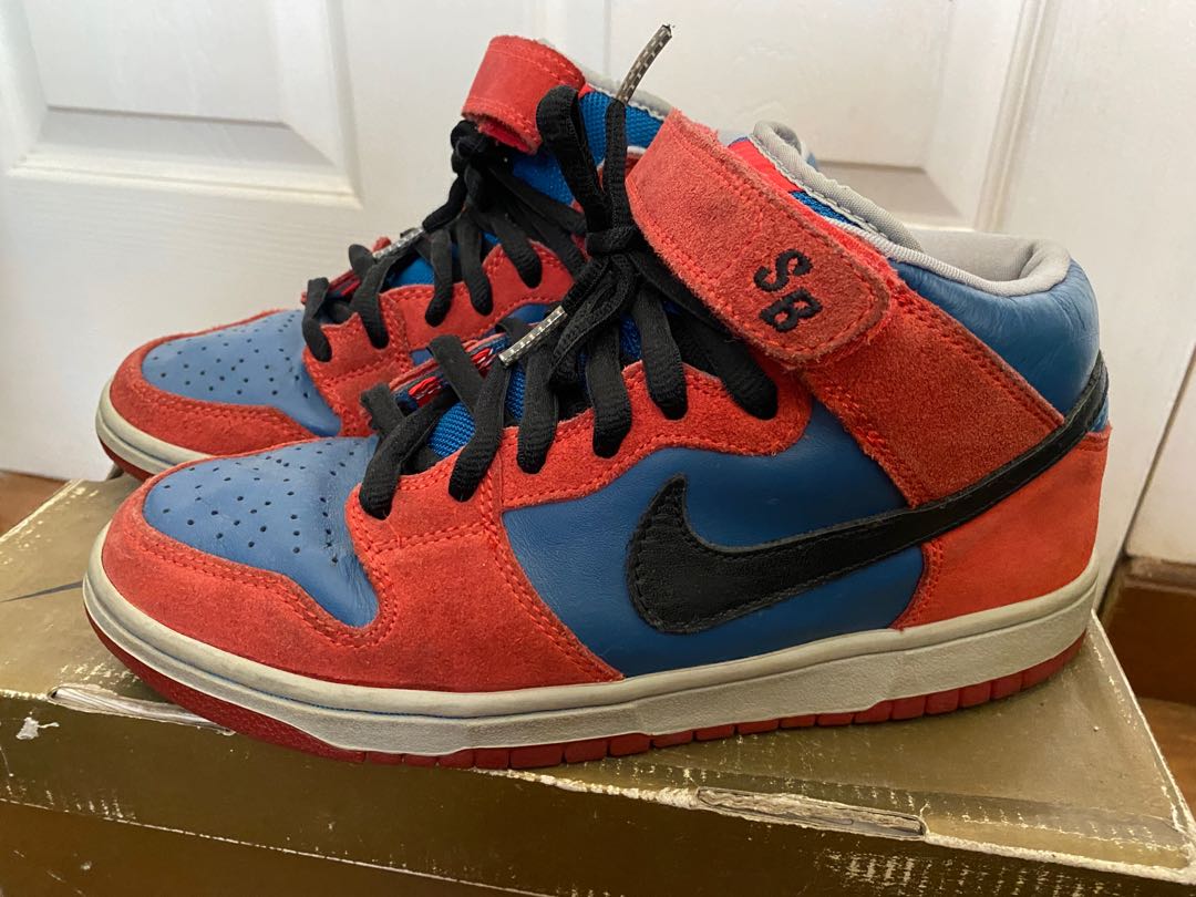 Nike Dunk Mid SB Spider-Man, Men's Fashion, Footwear, Sneakers on Carousell