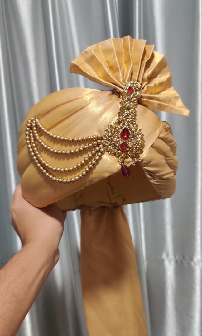 Pagadi Groom Indian Wedding Pagdi, Men's Fashion, Coats, Jackets and ...