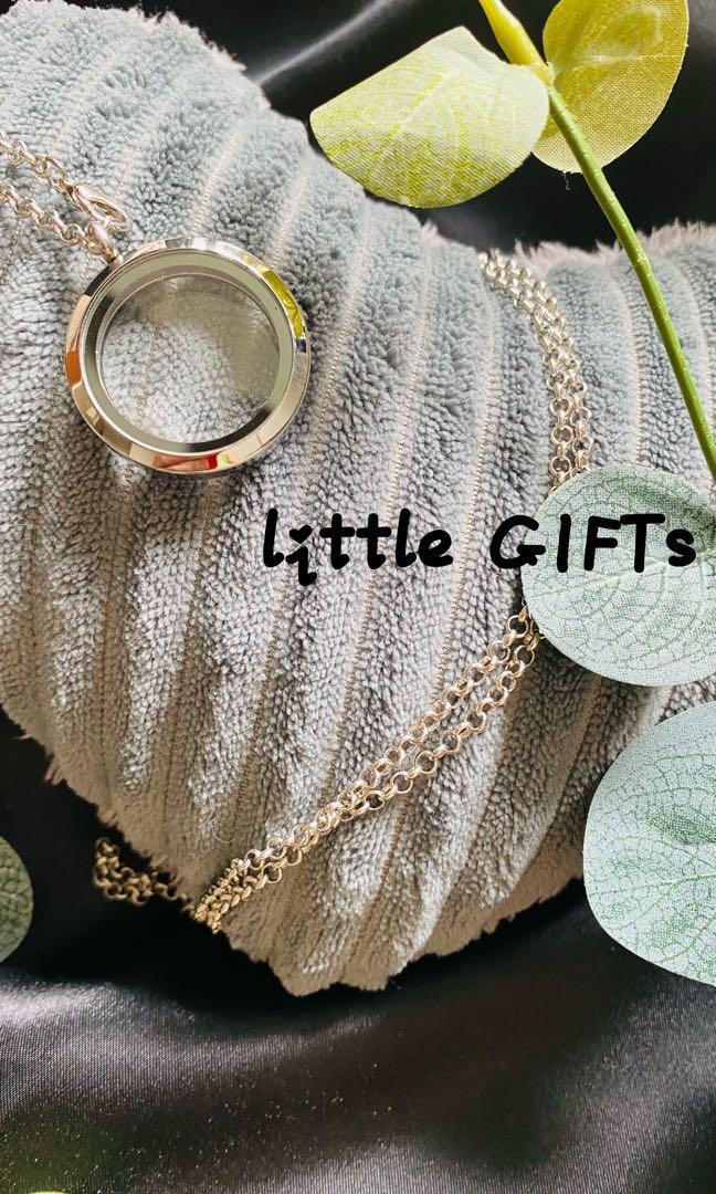 Plain Locket with Loops Necklace, Women's Fashion, Jewelry & Organisers ...