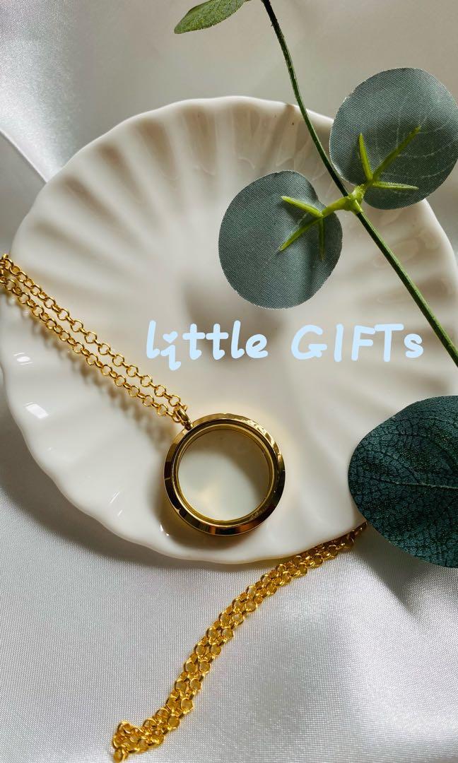 Plain Locket with Loops Necklace, Women's Fashion, Jewelry & Organisers ...