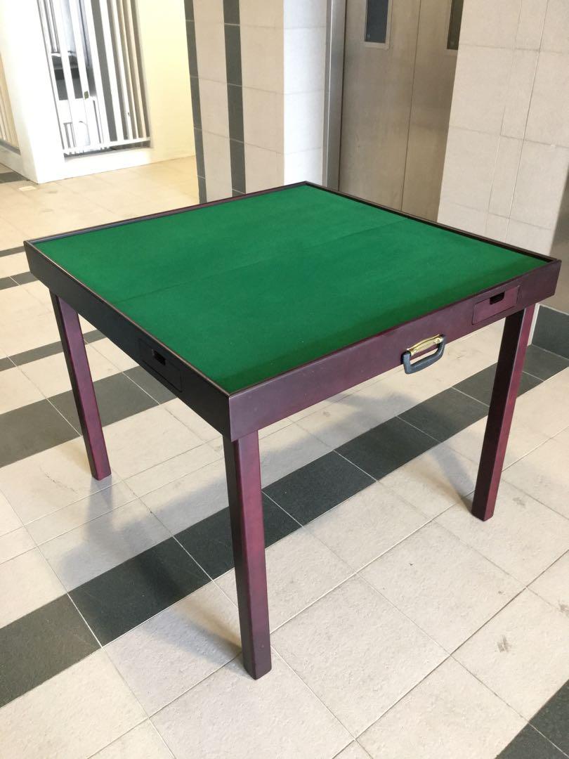 Portable Collapsible Game Table Mahjong Table, Furniture & Home Living ...